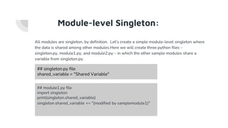 Creational - The Singleton Design Pattern | PPT