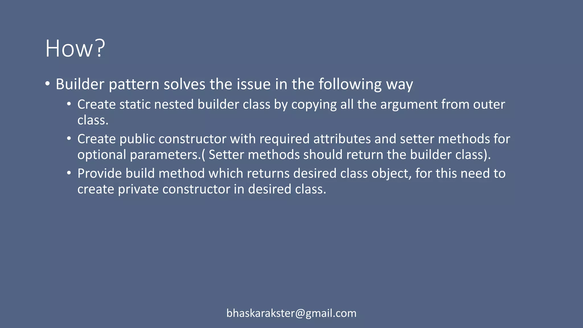 Creational builder design_pattern | PDF | Programming Languages | Computing