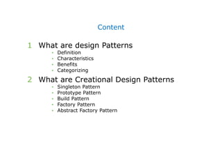 Creational Design Patterns.pptx | Programming Languages | Computing
