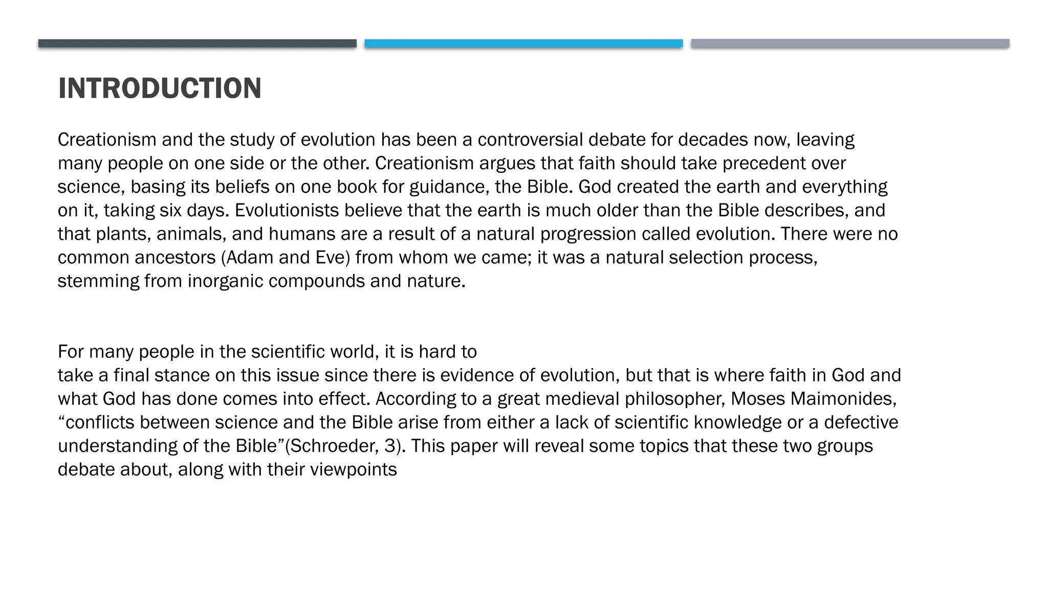 Creationism vs. Evolution: Either dust or lightening started it al.pptx