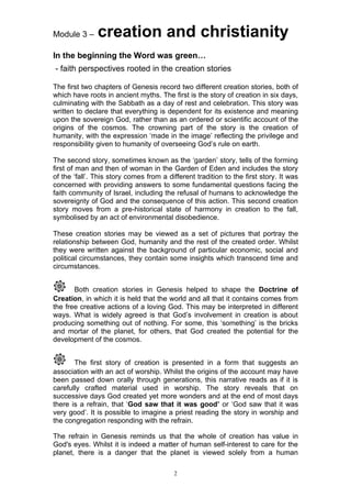 Creation and Christianity - Some Green Theological Perspectives | PDF ...