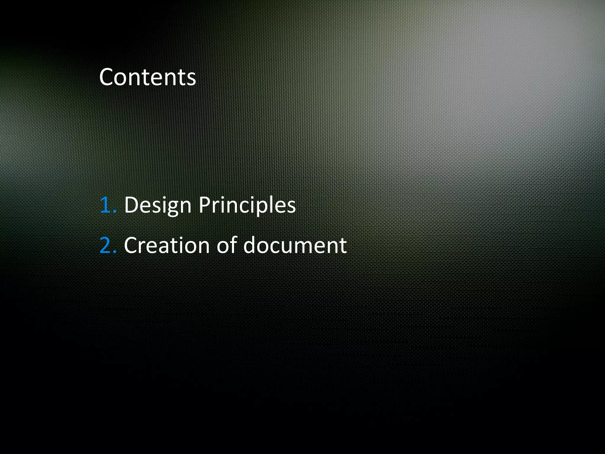 Creation And Design Of Documents | PPT