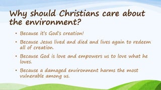 Creation care, stewardship & medical missions | PPTX