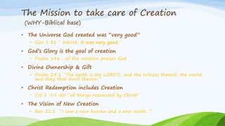 Creation care, stewardship & medical missions | PPTX