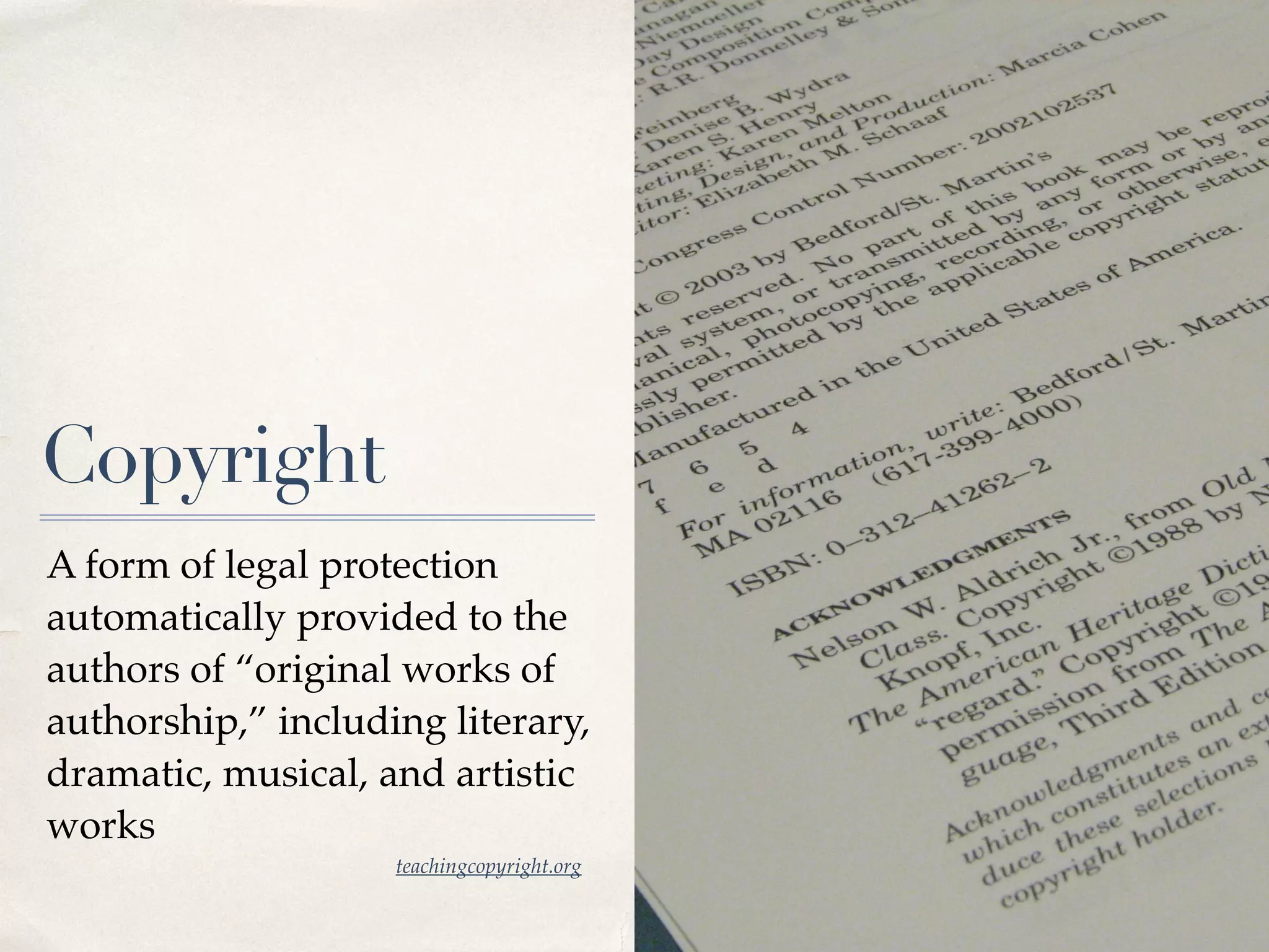 Creation & Copyright: Rights & Responsibilities | PPT