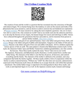 Creation Essay | PDF