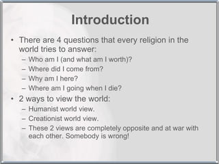 Creationism Vs Evolution Debate