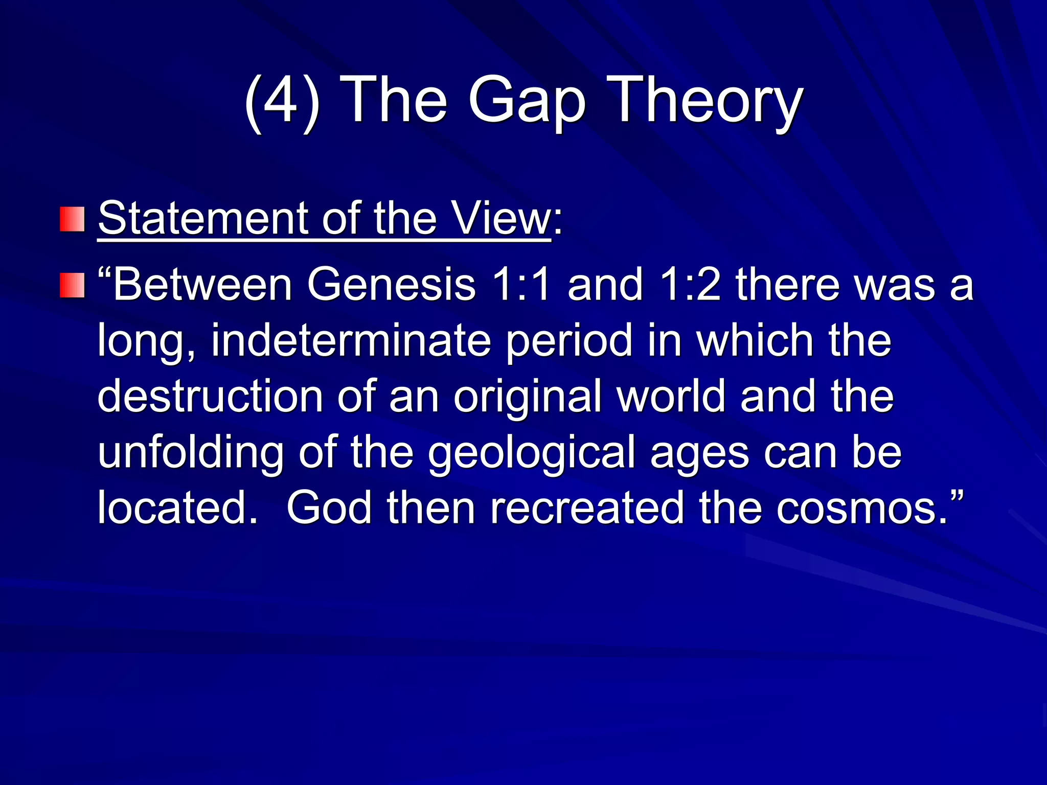 Five Major Views Of Creation | PPTX