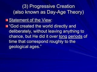 Five Major Views Of Creation | PPTX