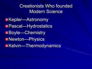 Five Major Views Of Creation | PPTX