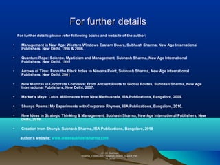 Creation from Shunya:Zero and Infinity as Source for Creativity | PPT