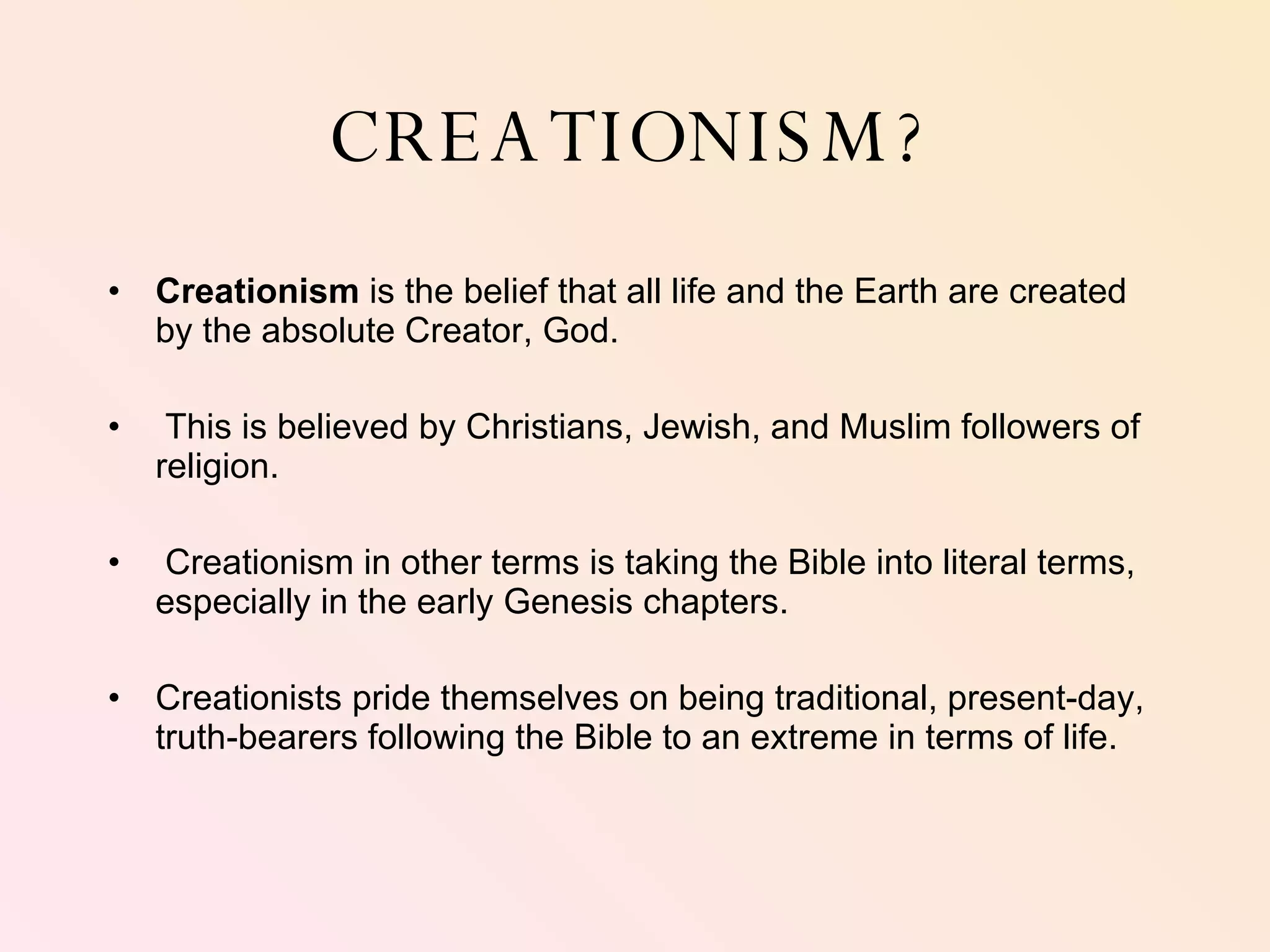 Creationism vs Evolution | PPT