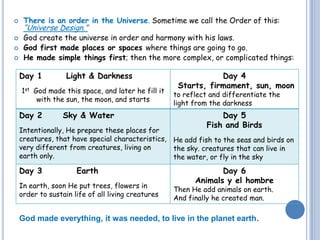 Creation Day 2 Lesson Plans