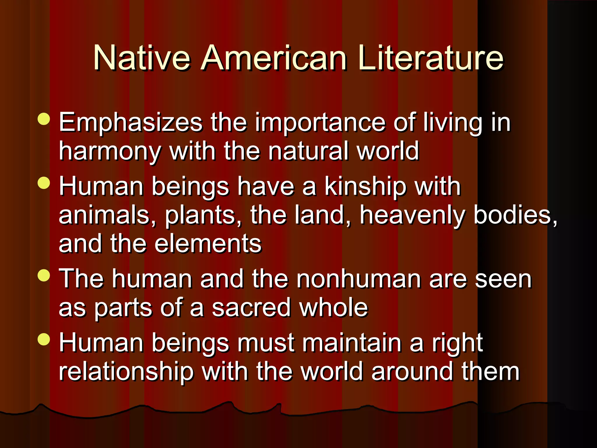 Creationmythintro in harmonywithnature-nativeamericantraditions | PPT ...