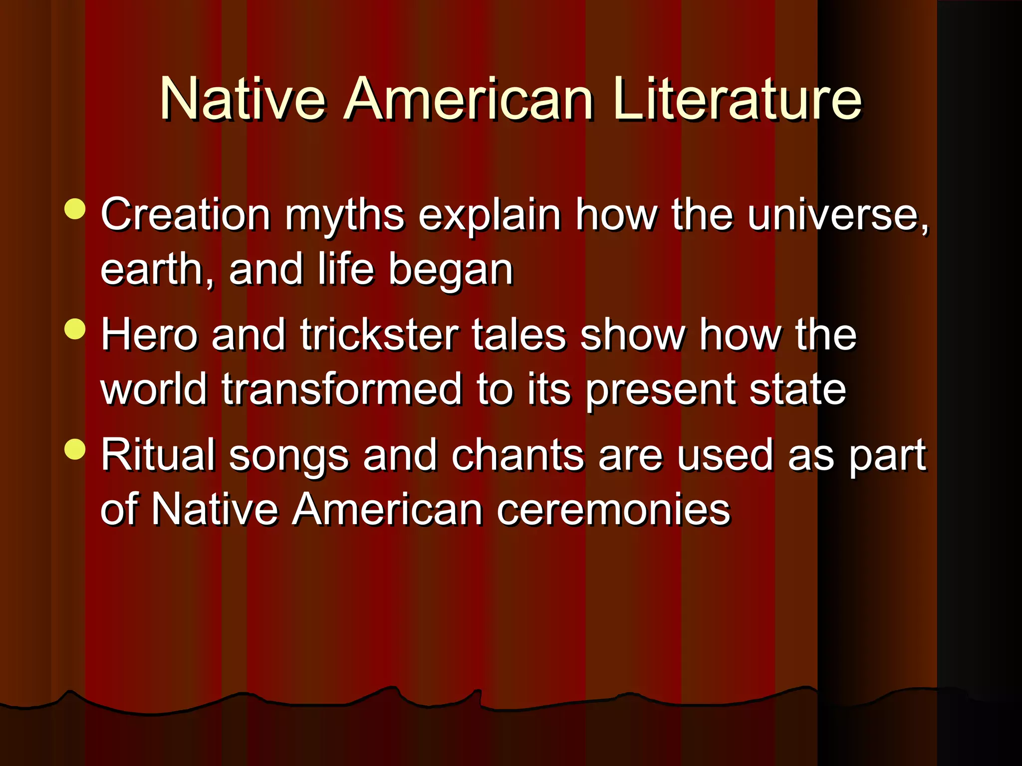 Creationmythintro in harmonywithnature-nativeamericantraditions | PPT