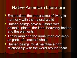 Creationmythintro in harmonywithnature-nativeamericantraditions | PPT