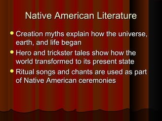Creationmythintro in harmonywithnature-nativeamericantraditions | PPT