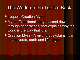 Creationmythintro in harmonywithnature-nativeamericantraditions | PPT ...