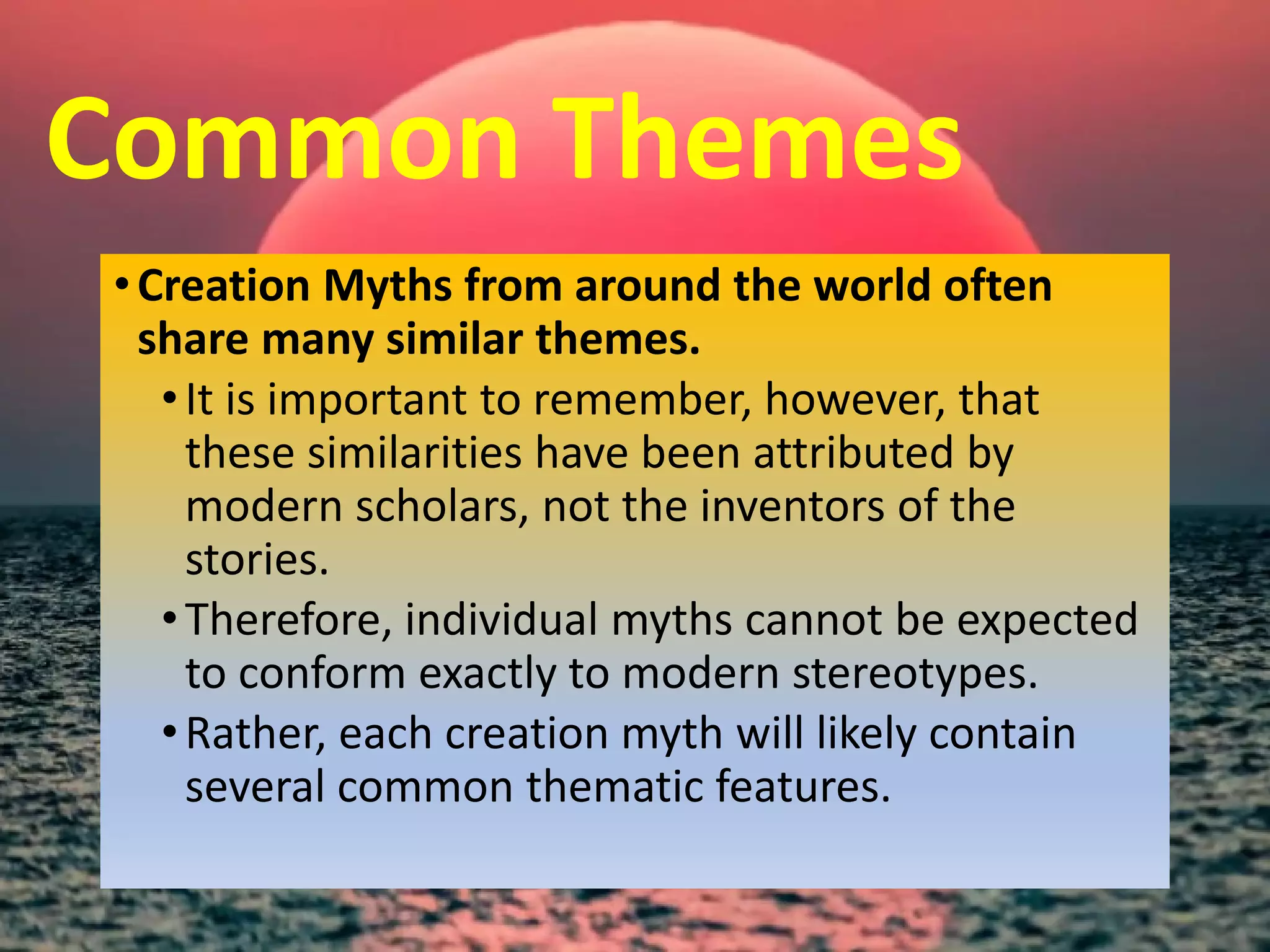 Creation myths | PDF