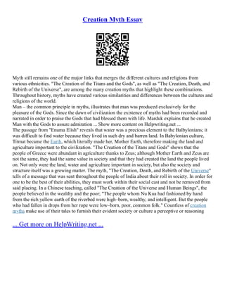 Creation Myths | PDF