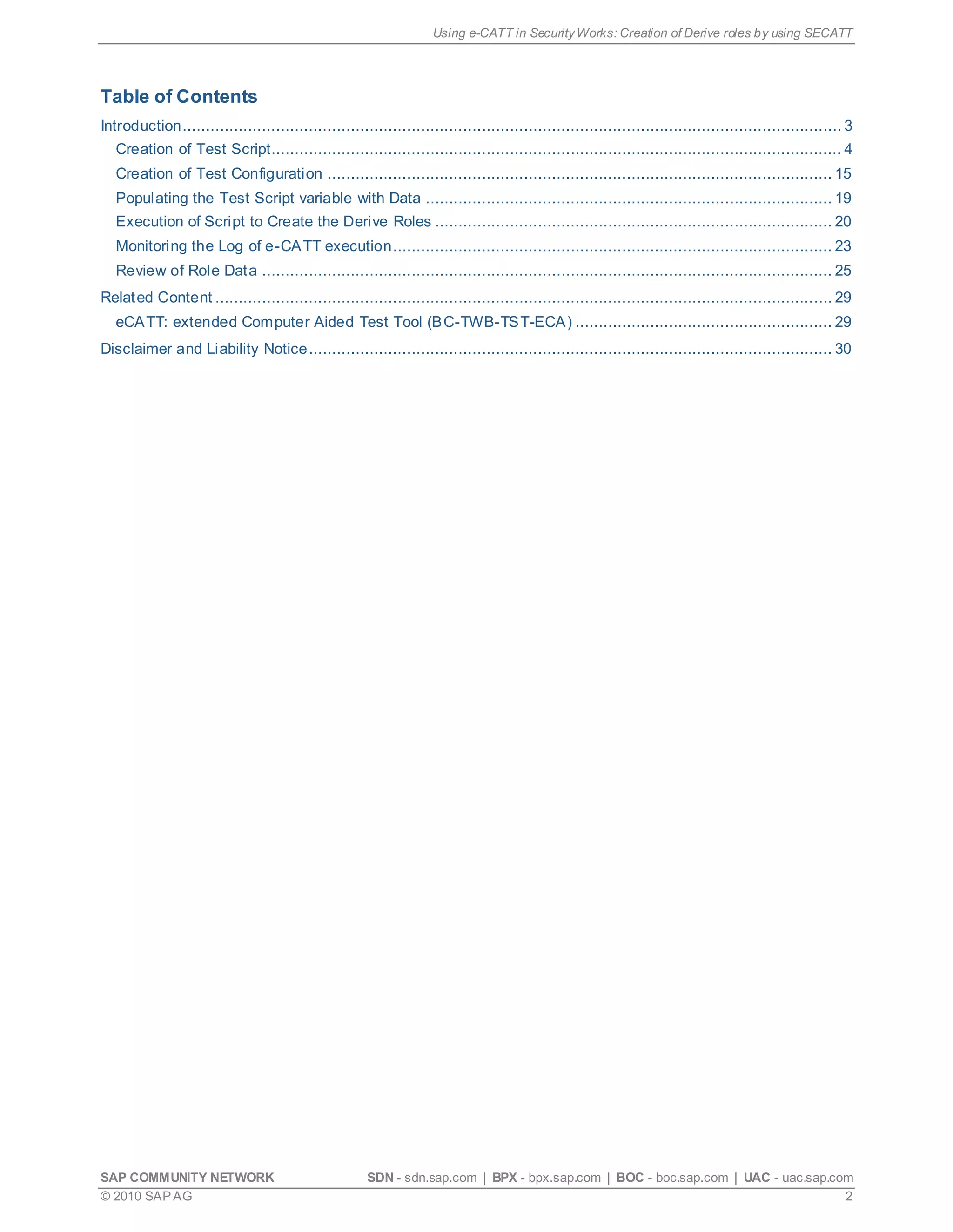 Creation Of Derive Roles With Secatt Pdf