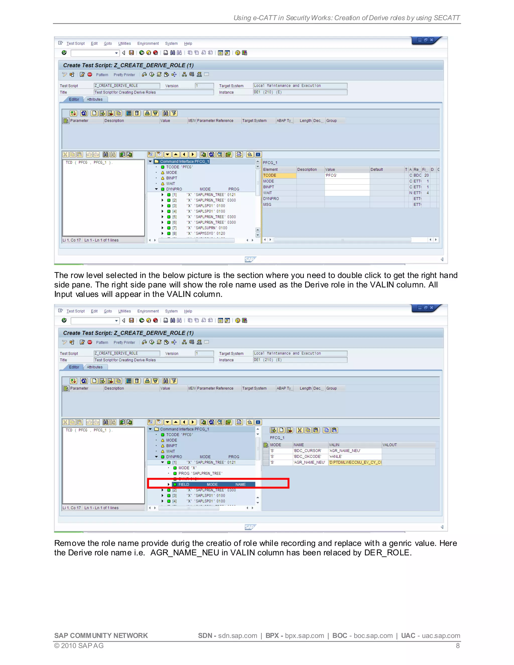 Creation of derive roles with secatt | PDF