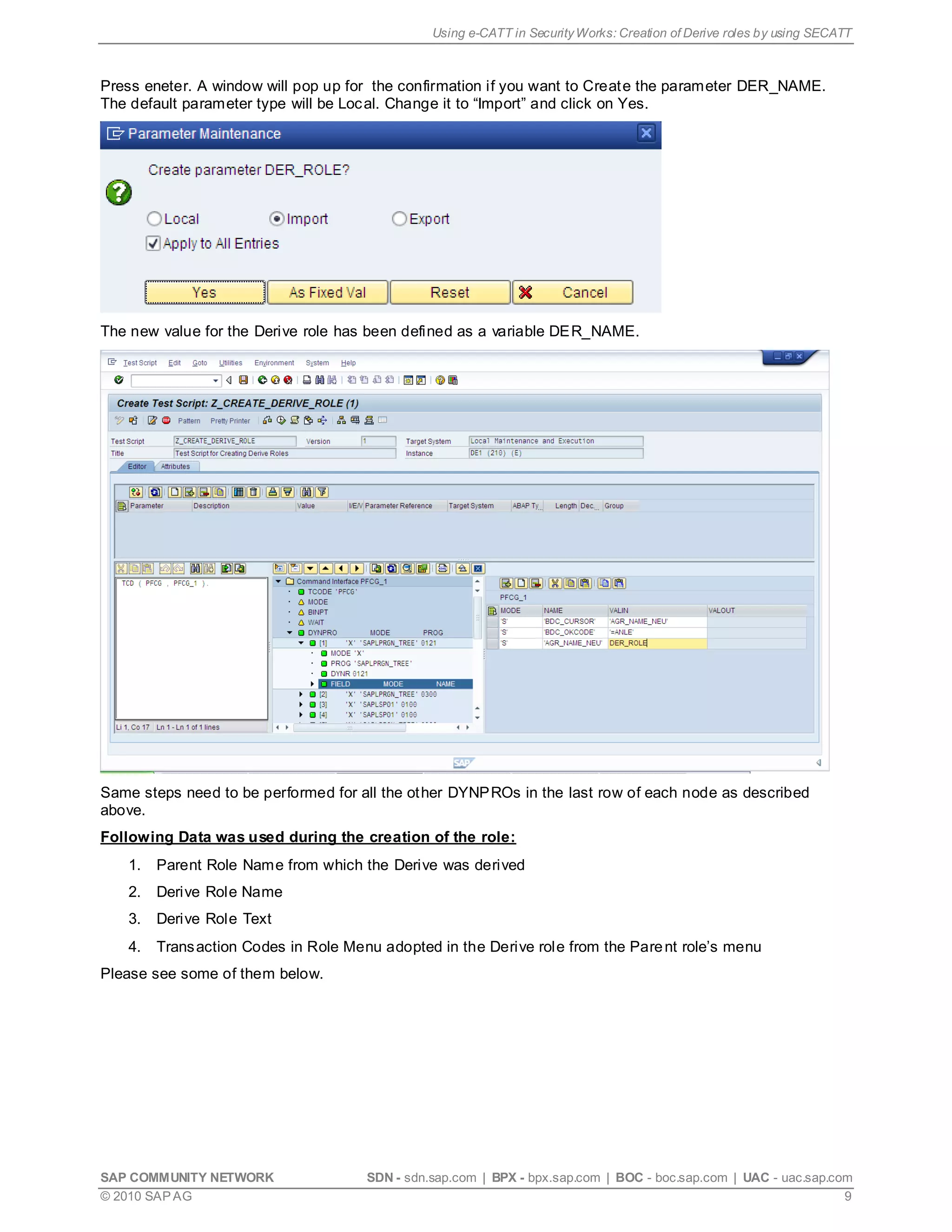 Creation of derive roles with secatt | PDF | Computer Software and Applications | Computing