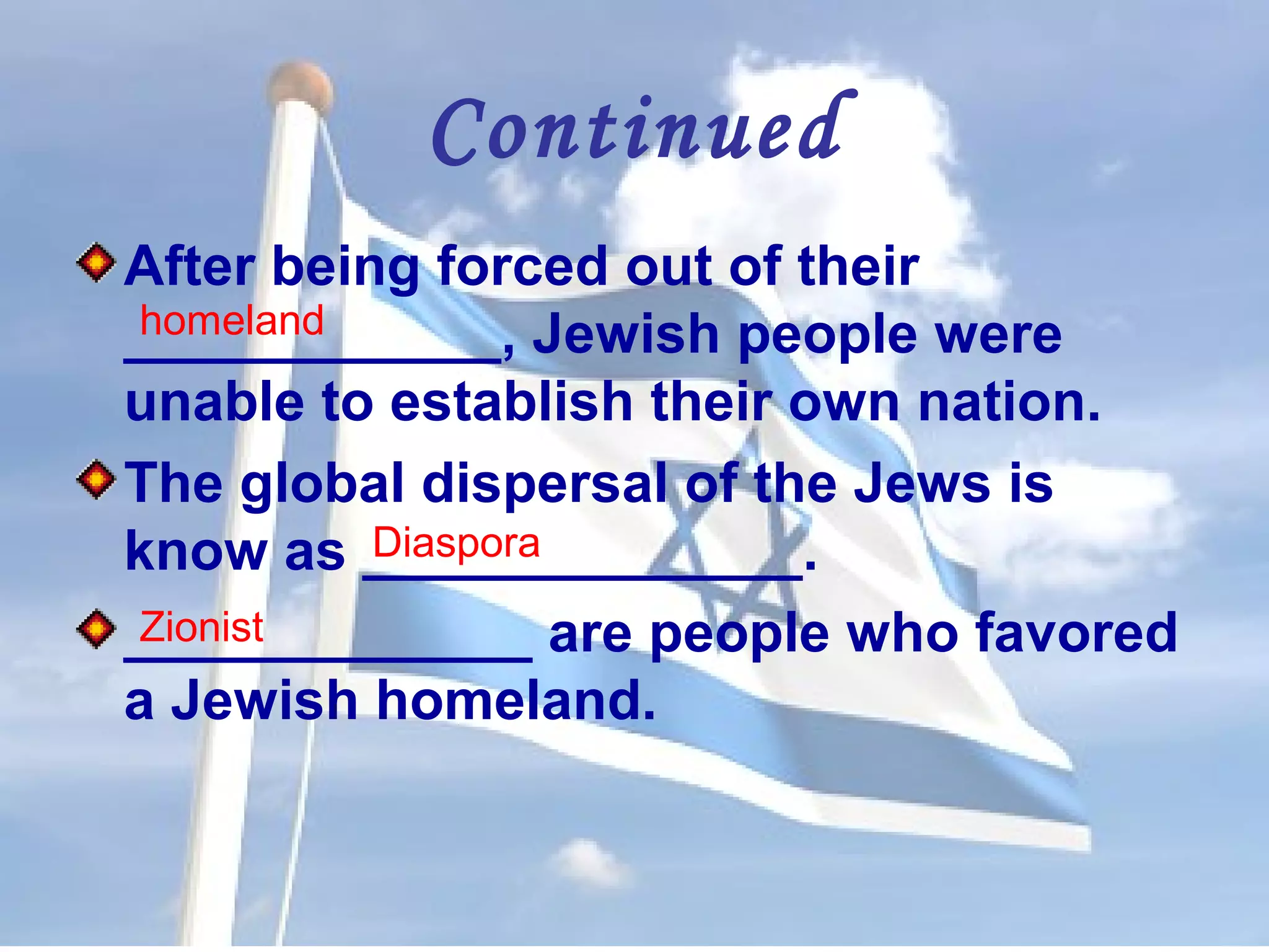 Creation of israel ppt | PPT
