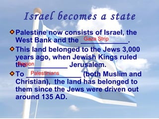 Creation of israel ppt | PPT