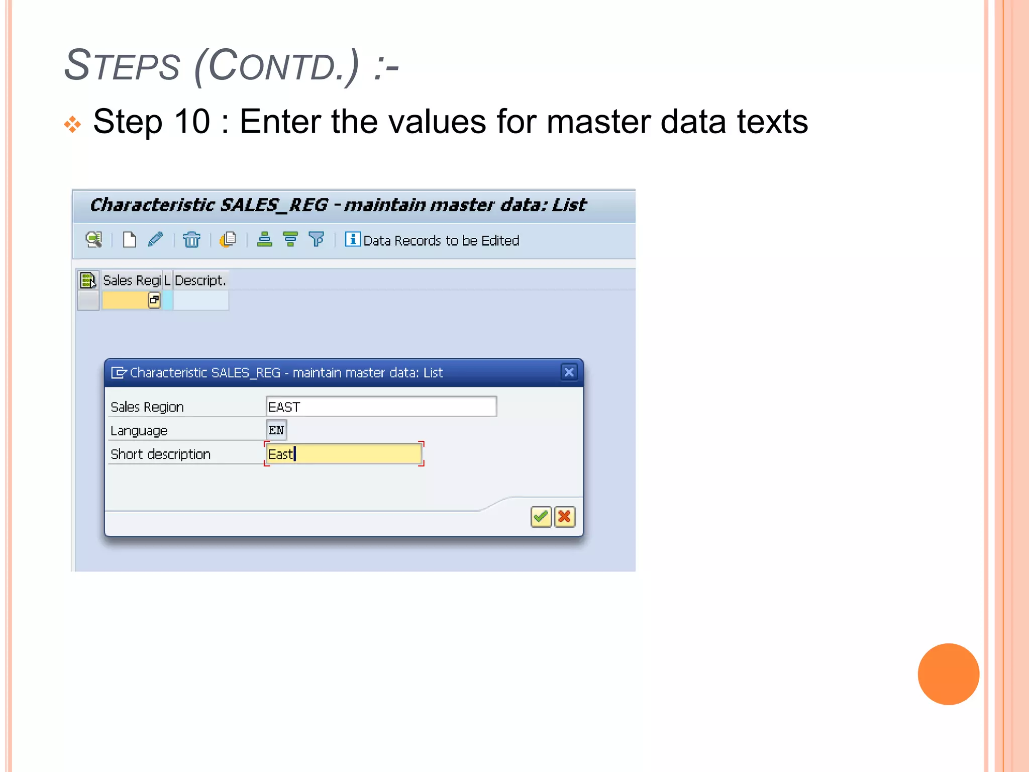 SAP BW - Creation of master data texts | PPT