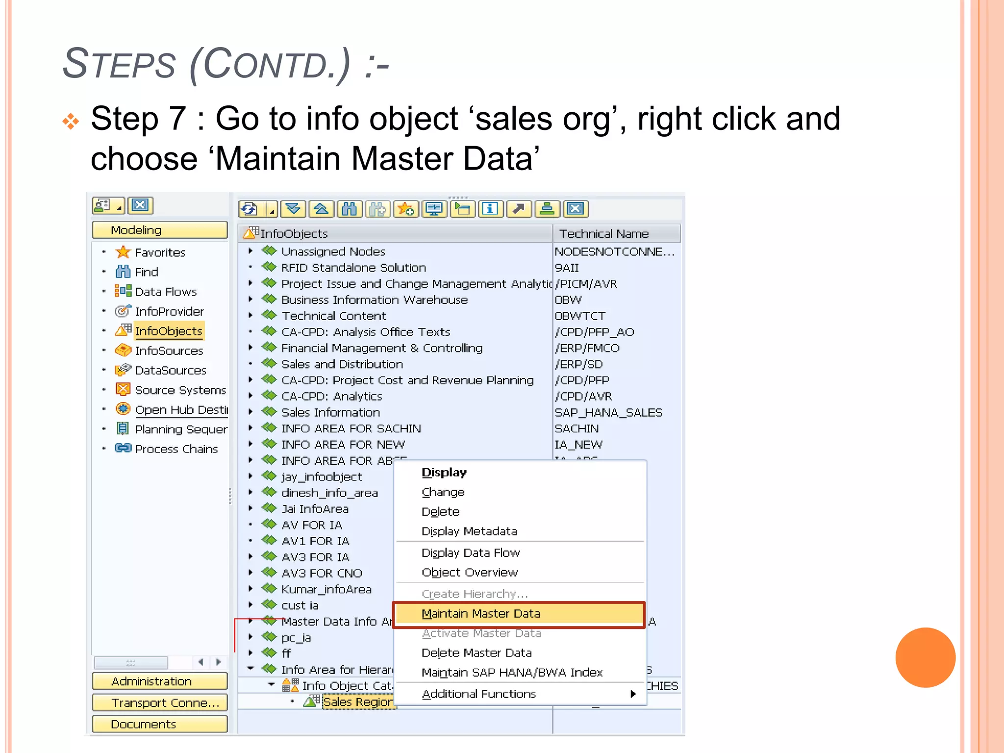 SAP BW - Creation of master data texts | PPTX