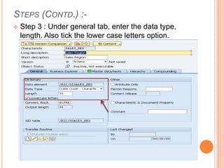 SAP BW - Creation of master data texts | PPT