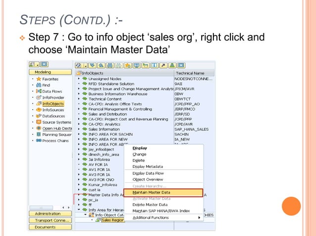 SAP BW - Creation of master data texts | PPT