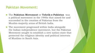 Creation of pakistan | PPTX