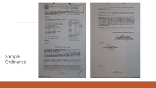 Creation of Policy, Ordinance, Minutes of Meeting and Activity Design ...