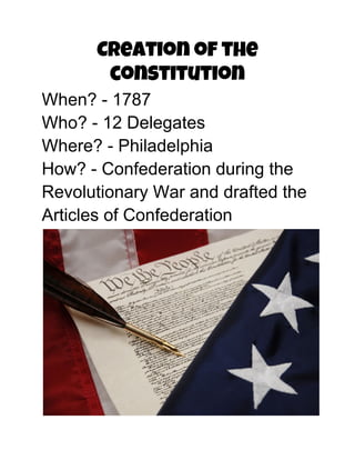 Creation of the Constitution | PDF