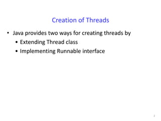 Creation of threads | PPT