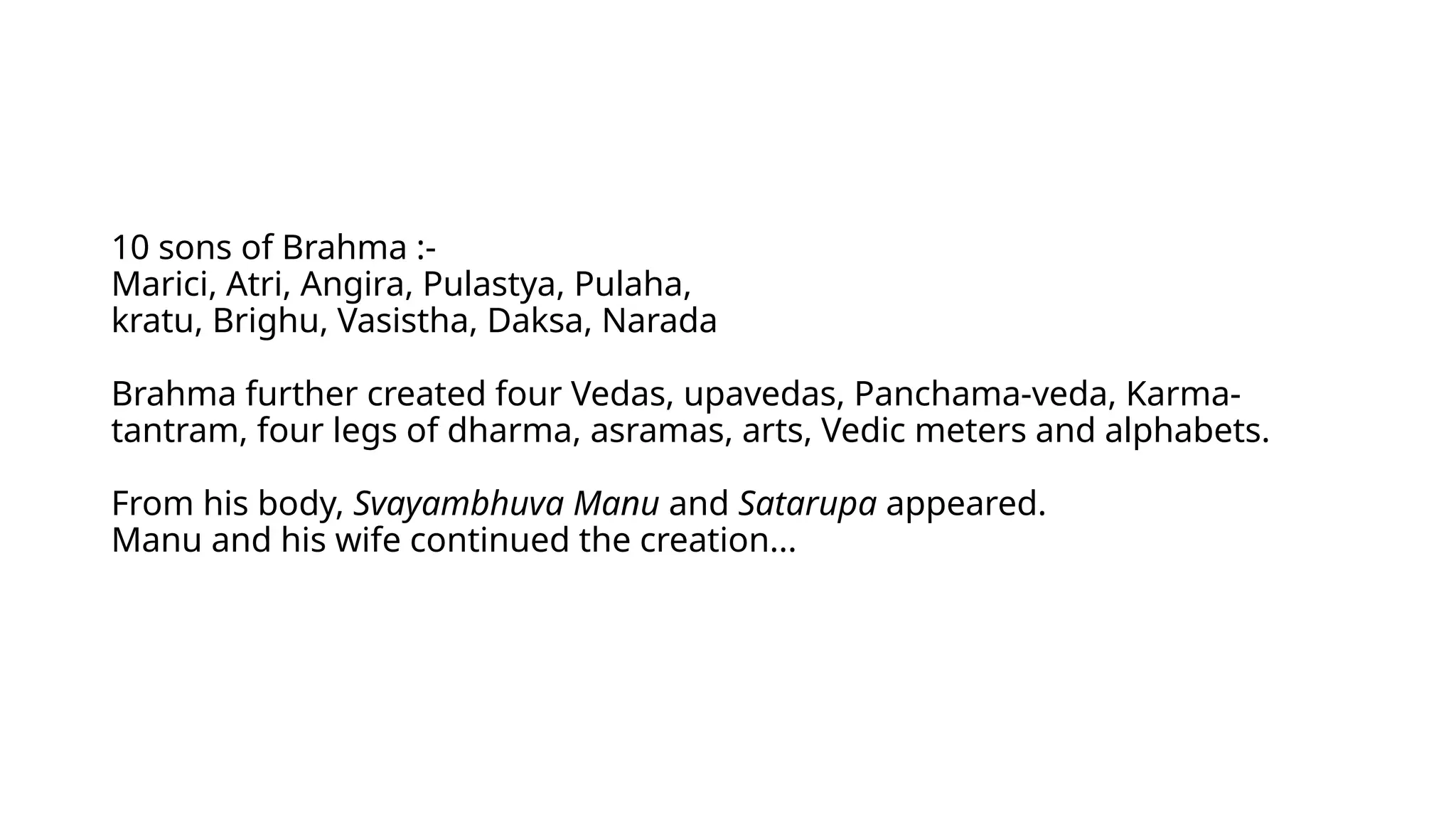 Creation of Universe ten types sarga visarga, uthiNew.pptx