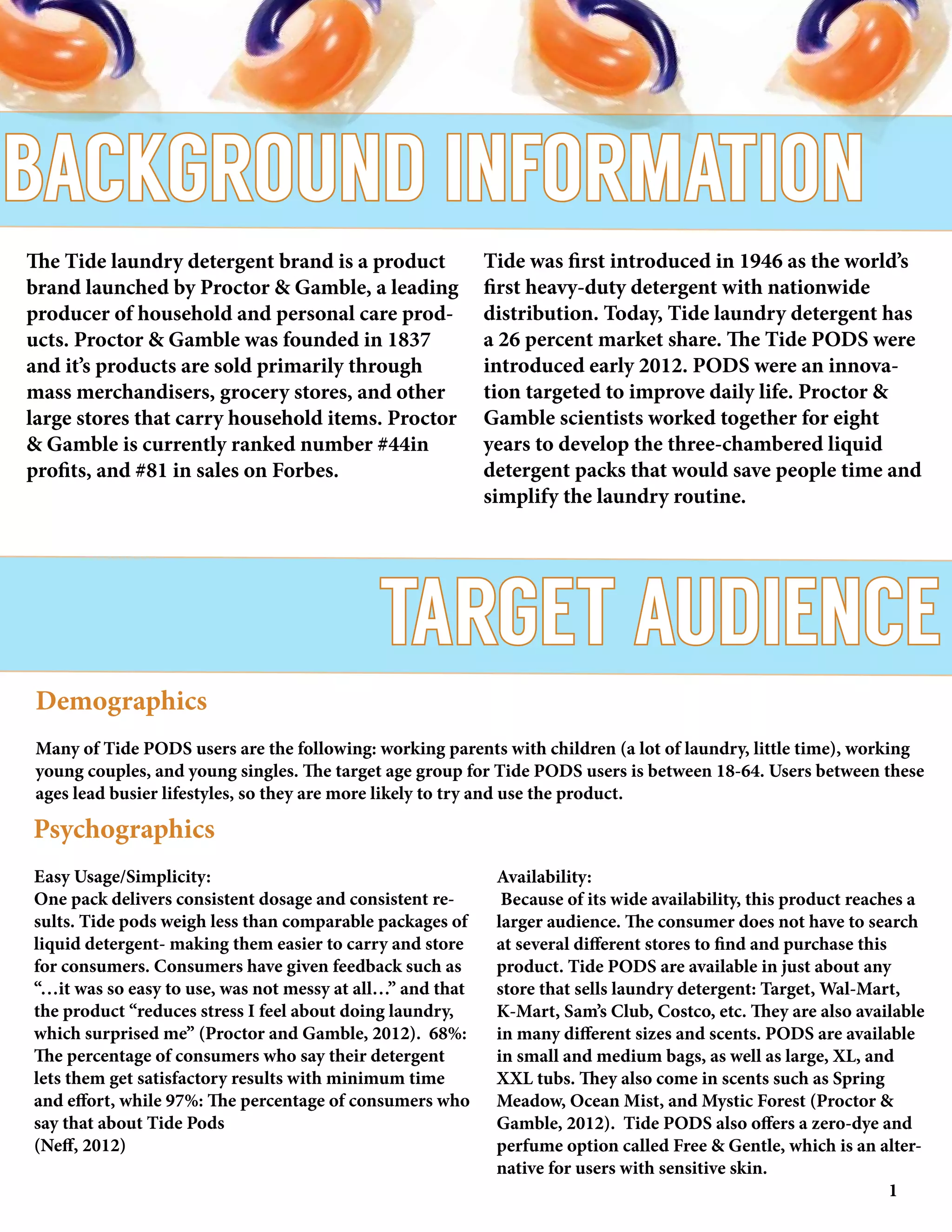 Creative Brief: Tide PODS | PDF | Skin Care | Beauty