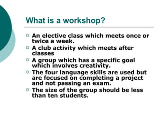 Creative Group Activities For Esl Workshops | PDF