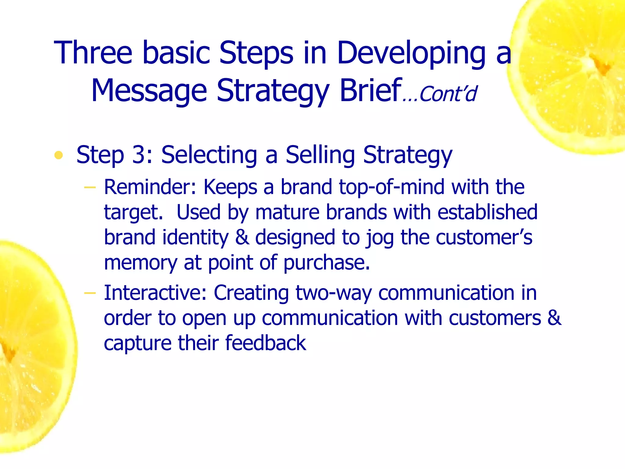 Creative Message Strategies | PPT