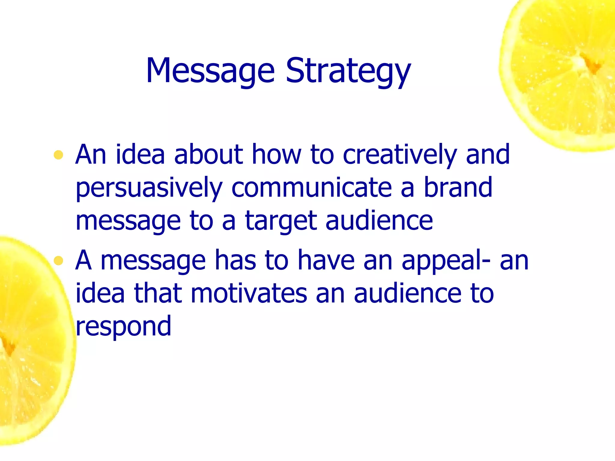 Creative Message Strategies | PPT