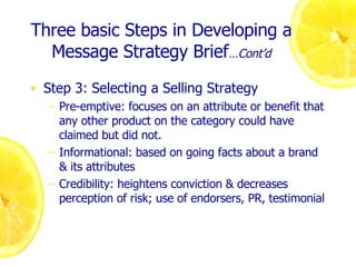 Creative Message Strategies | PPT