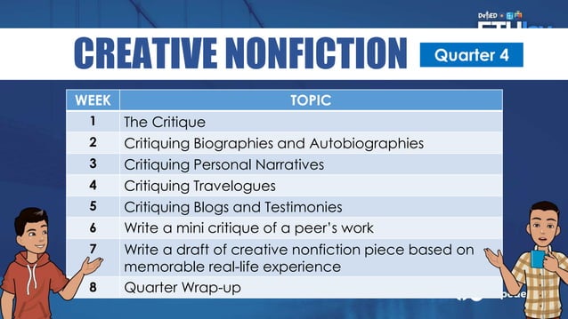 Creative-Nonfiction-Quarter 4- Session 1.pptx | Poetry | Books and Literature
