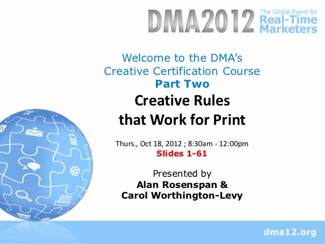 Creative Rules That Work For Print Part 2 Slides 1 61 Creative Rules That Work For Print Part 2 Slides 1 61