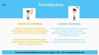 Creative thinking-vs-lateral-thinking | PPTX