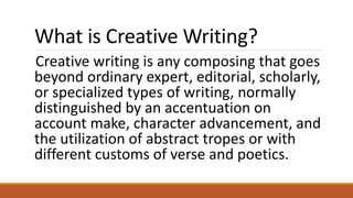 CREATIVE-WRITING-Q1-W1.pdf in grade 12 student | PDF