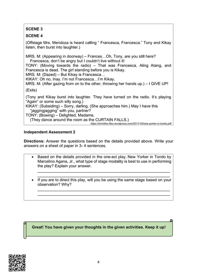 CREATIVE-WRITING-Q4-M4.pdf | Theater Venues | Attractions