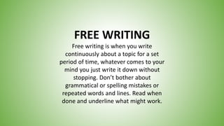 Creative writting-techniques | PPTX