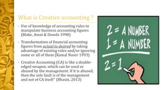 Creative accounting | PPT